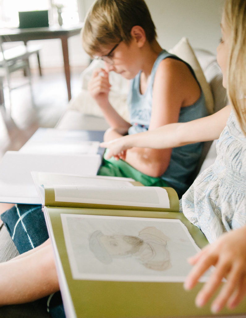 printing childhood artwork + homeschool notebooks - Cloistered Away