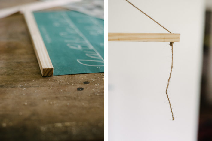 an easy DIY vintage poster frame - Cloistered Away